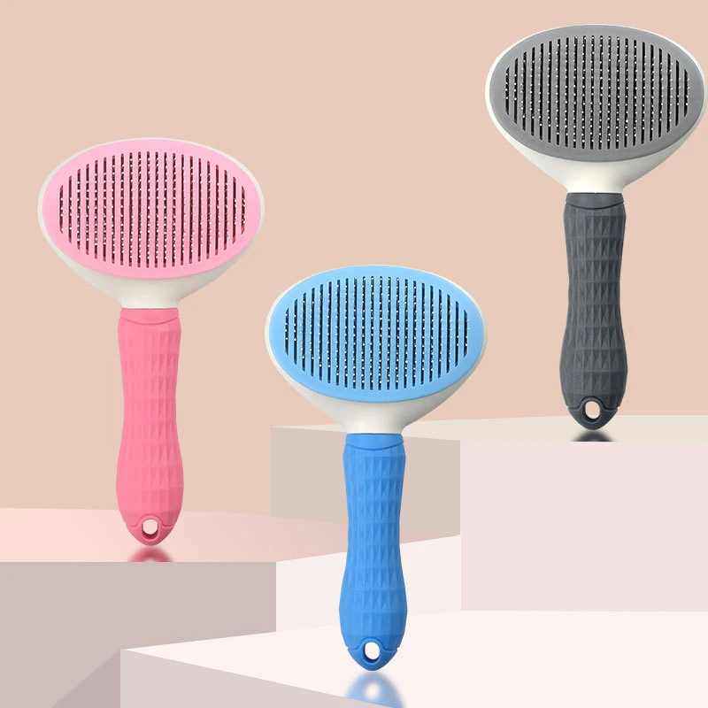Pet-Hair-Removal-Brush-Dog-Hair-Comb-Stainless-Steel-Automatic-Hair ...
