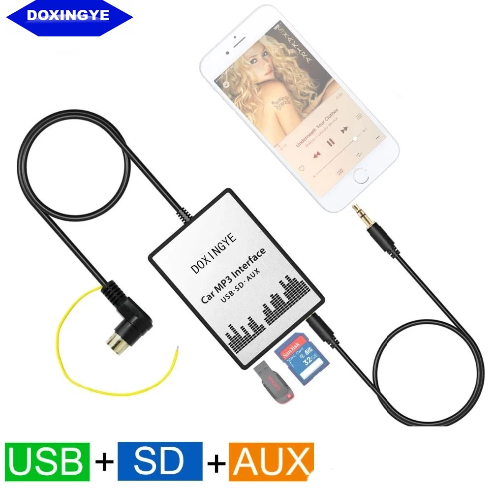 DOXINGYE Car USB SD AUX CD Changer Adapter Digital Music Car Mp3 ...