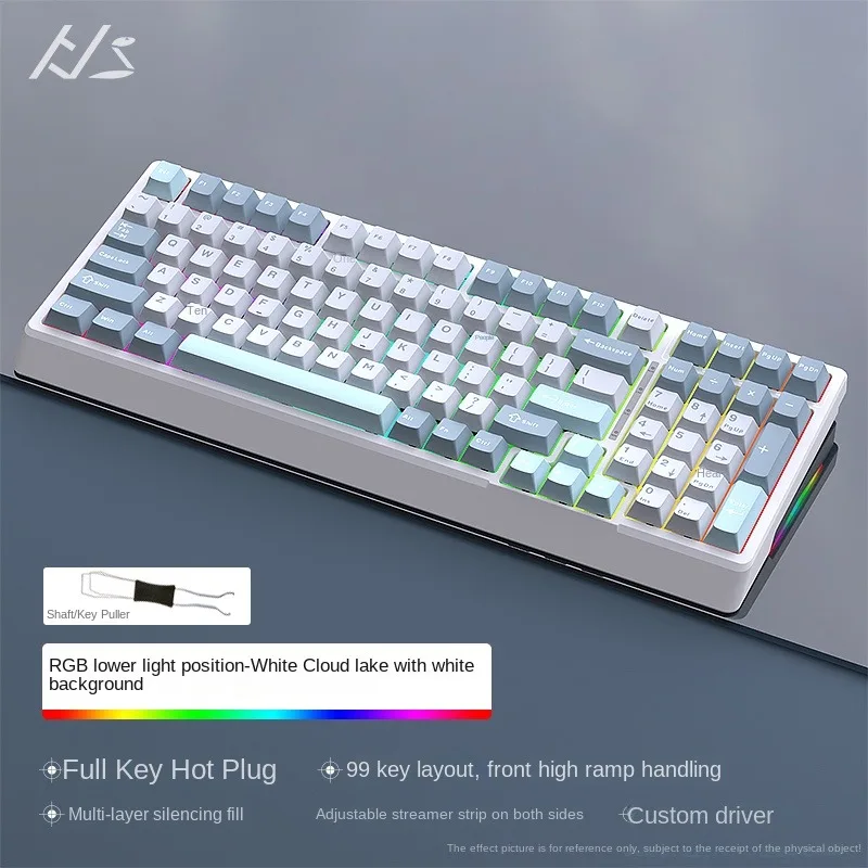 YG98-Mechanical-Keyboard-98-layout-99-keys-97-keys-Knob-3-Mode-RGB-DIY ...