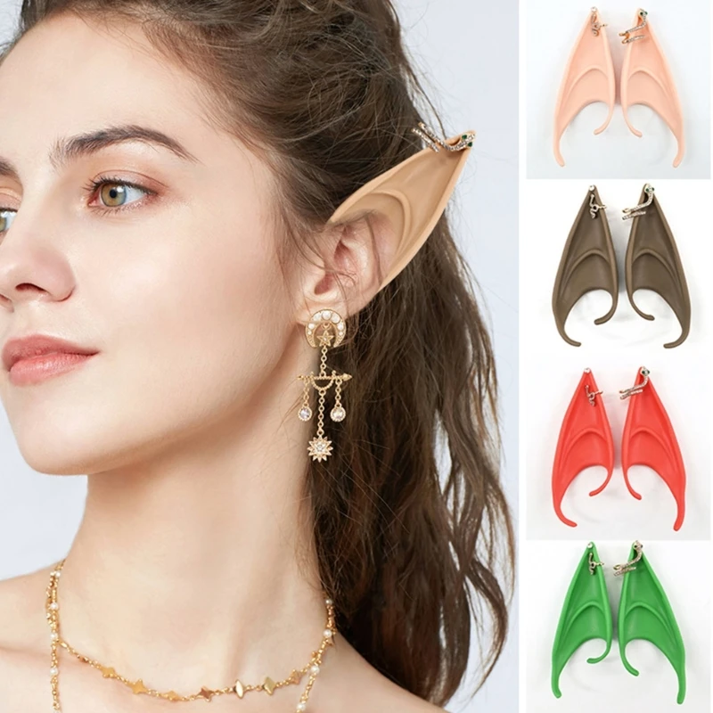 Orejas de duende con serpiente para Halloween, orejas falsas suaves y ...