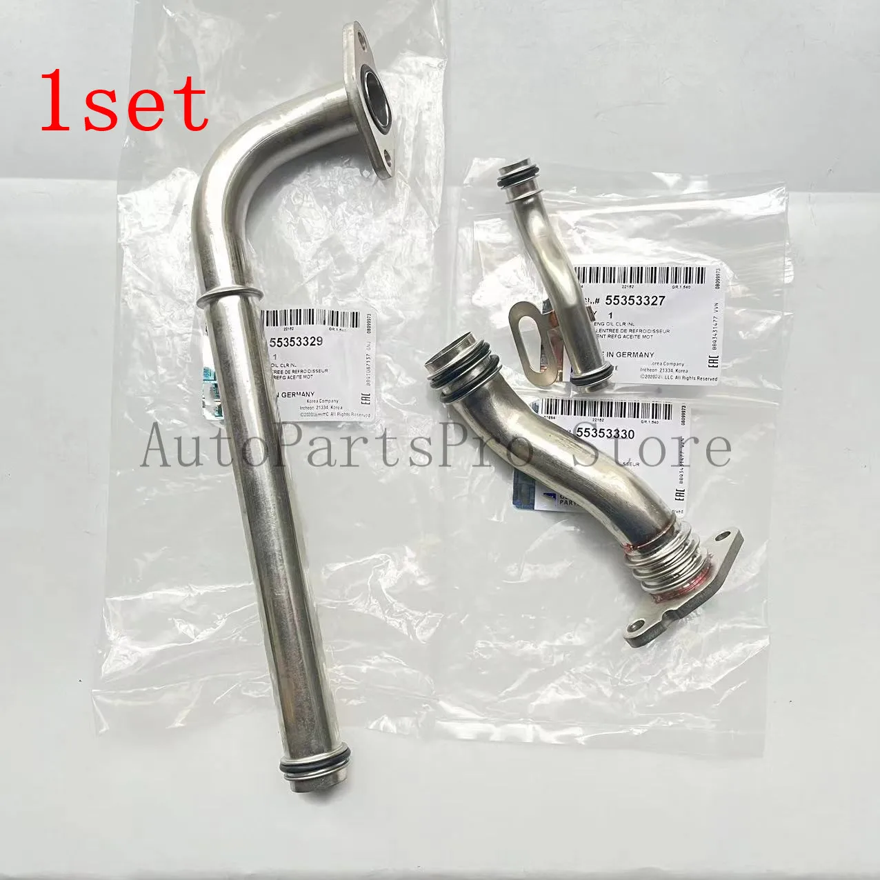 3PCS-Engine-Coolant-Water-Oil-Cooler-Pipe-For-Chevrolet-Cruze-Opel ...