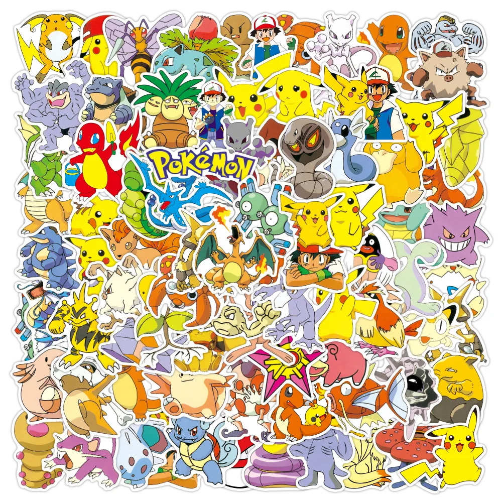 80pcs Anime Pokemon Tattoo Stickers Waterproof Cartoon TAKARA TOMY ...