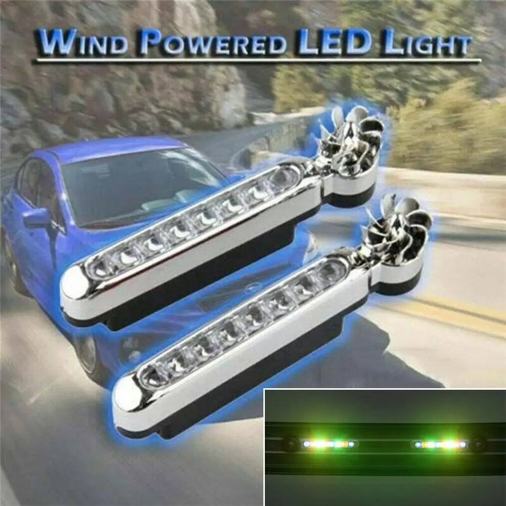 Wind-Power-LED-Car-Light-Car-LED-DayTime-Lighting-Headlight-White-Blue ...