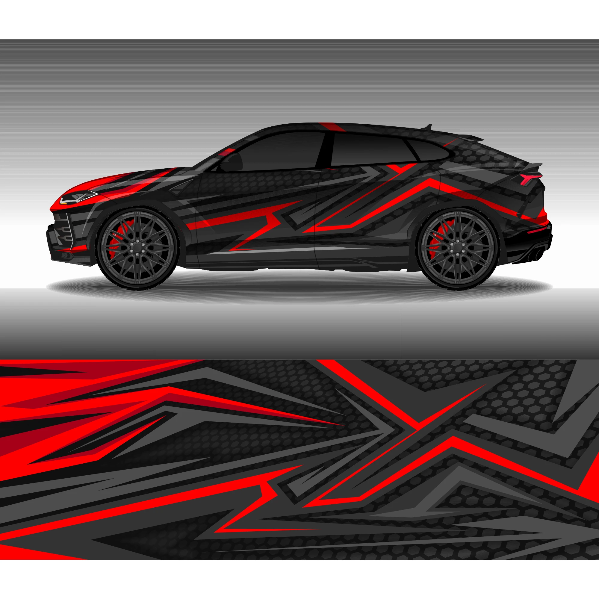 Car Stickers Design For Red Car