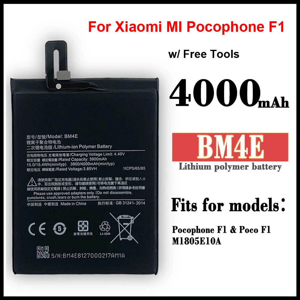 Quality-Replacement-Battery-BM4E-For-Xiaomi-MI-Pocophone-Poco-F1 ...