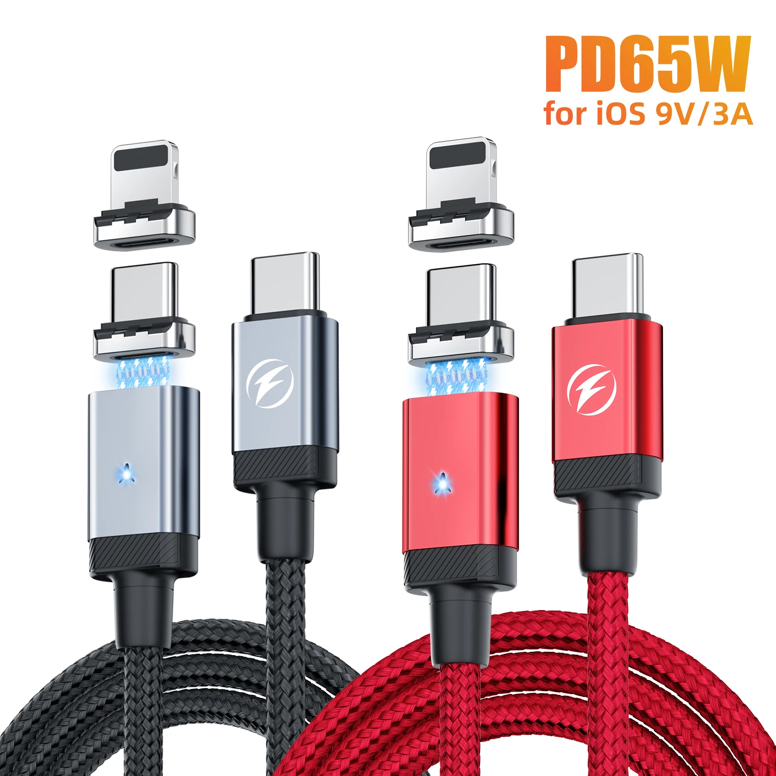 Usb c cabo pd 65w magnético usb tipo c cabo de sincronização de dados ...