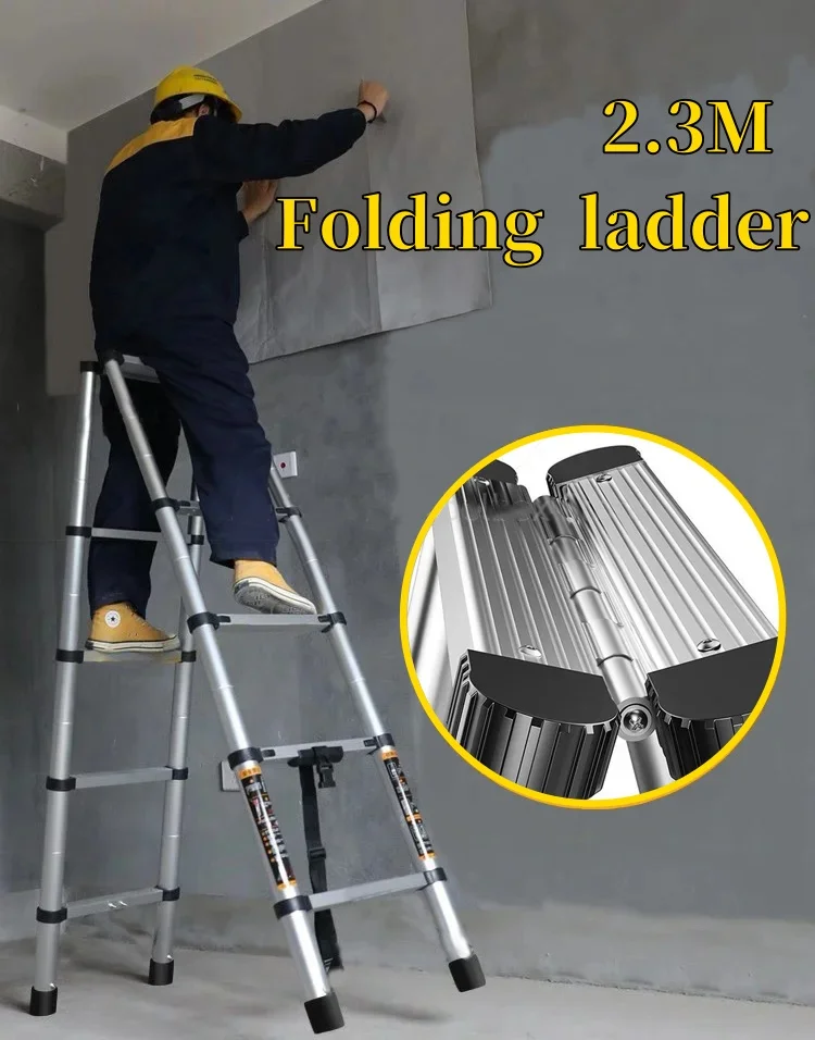 Stainless-Steel-Folding-ladder-for-Home-Telescopic-Ladders-Scaffolding ...