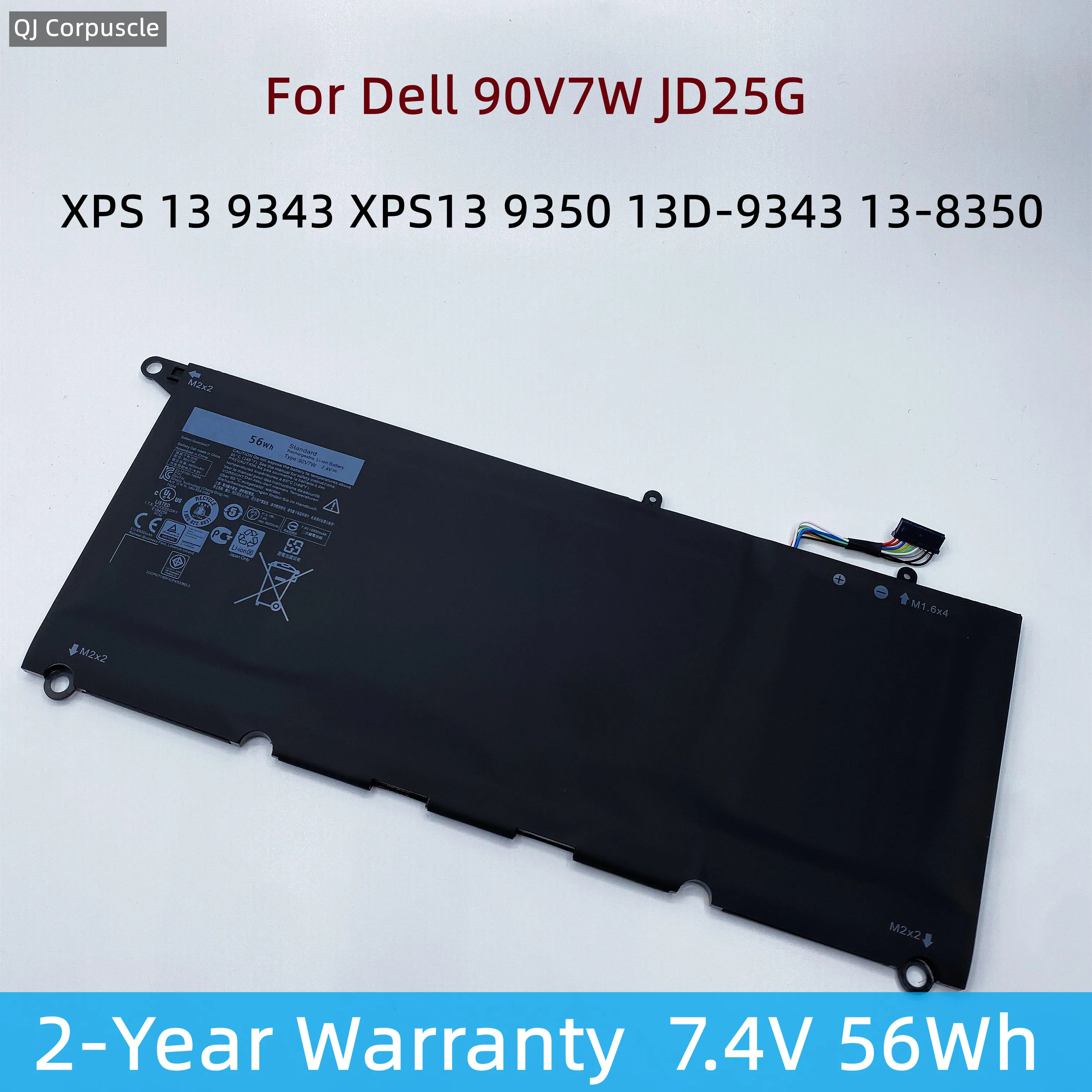 New-90V7W-JHXPY-JD25G-090V7W-Laptop-Battery-For-Dell-XPS-13-9343-XPS13 ...