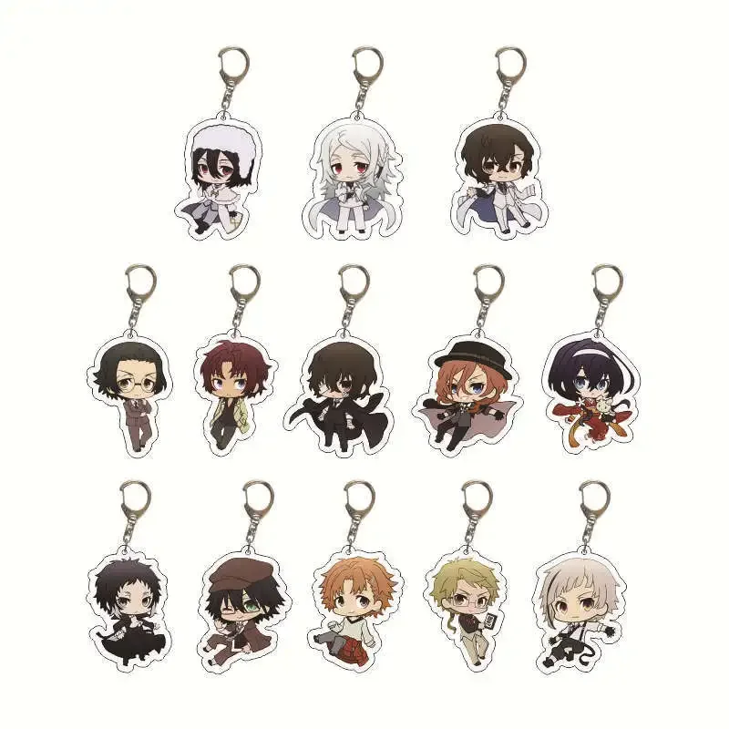 New-Dogs-Keychain-Atsushi-Nakajima-Dazai-Double-Sided-Transparent ...
