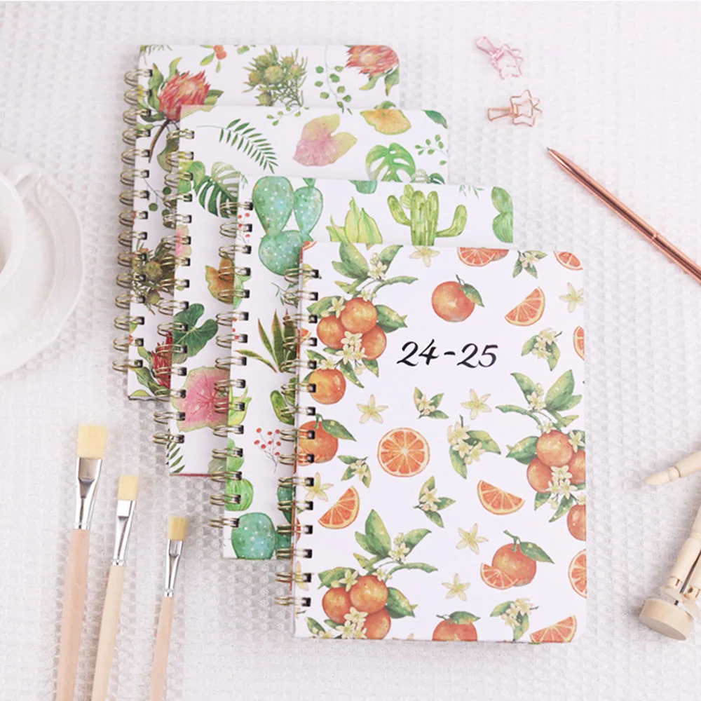 July-2024-June-2025-Agenda-Planner-Notebook-Floral-Loose-leaf-Coil ...