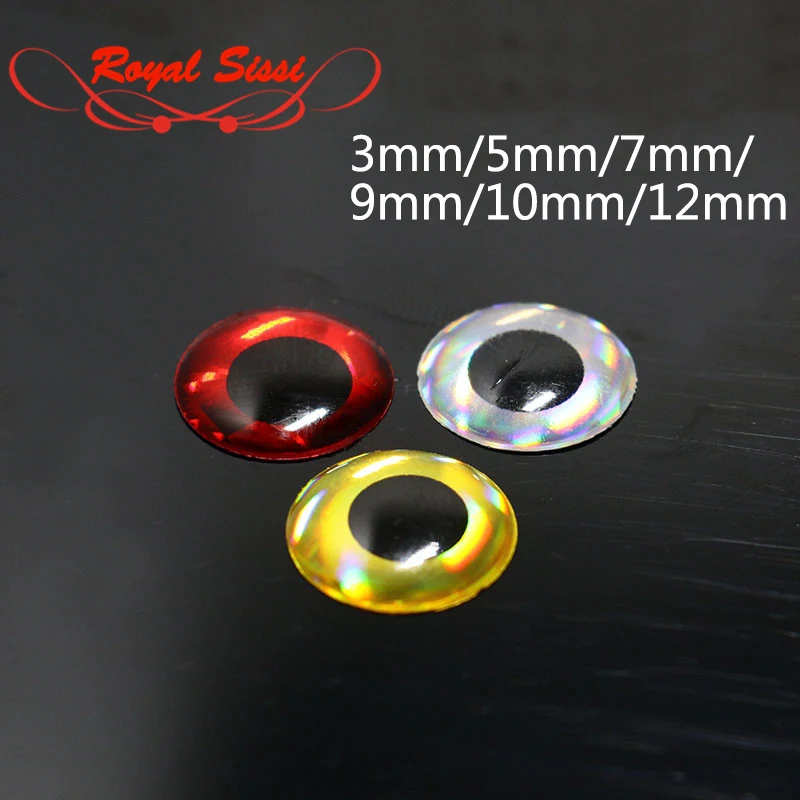 80pcs/pack 3D lure fishing bait eyes 3mm to 12mm 3colors artificial ...