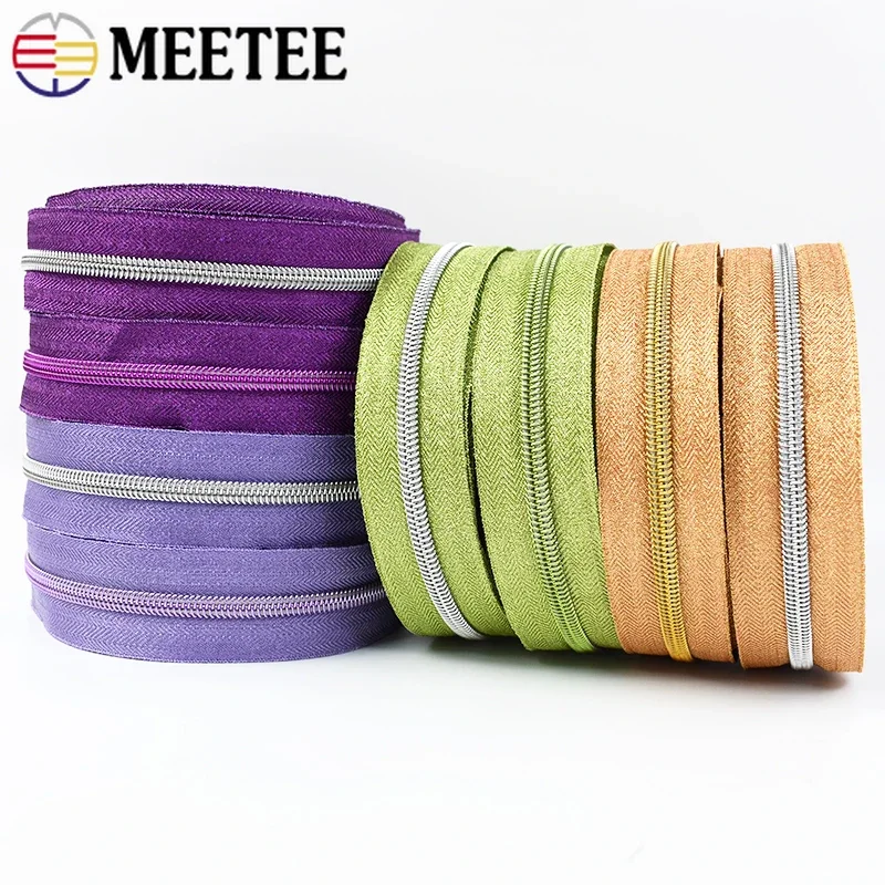3-5-10M-5-Nylon-Zippers-Tape-for-Sewing-Bag-Long-Chain-Zipper-Roll-Coil ...