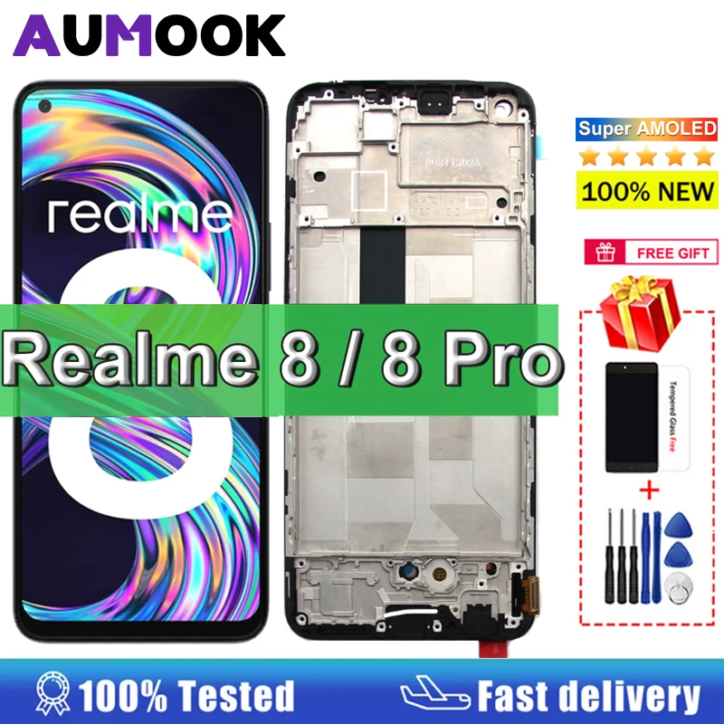6-4-Super-AMOLED-For-Realme-8-4G-RMX3085-LCD-Display-Touch-Screen ...