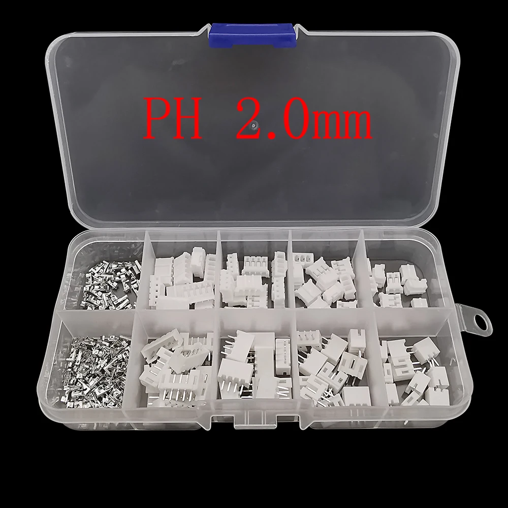 230Pcs/set JST PH 2.0 Connector 2.0mm Pitch 2/3/4/5 Pin Male Female ...