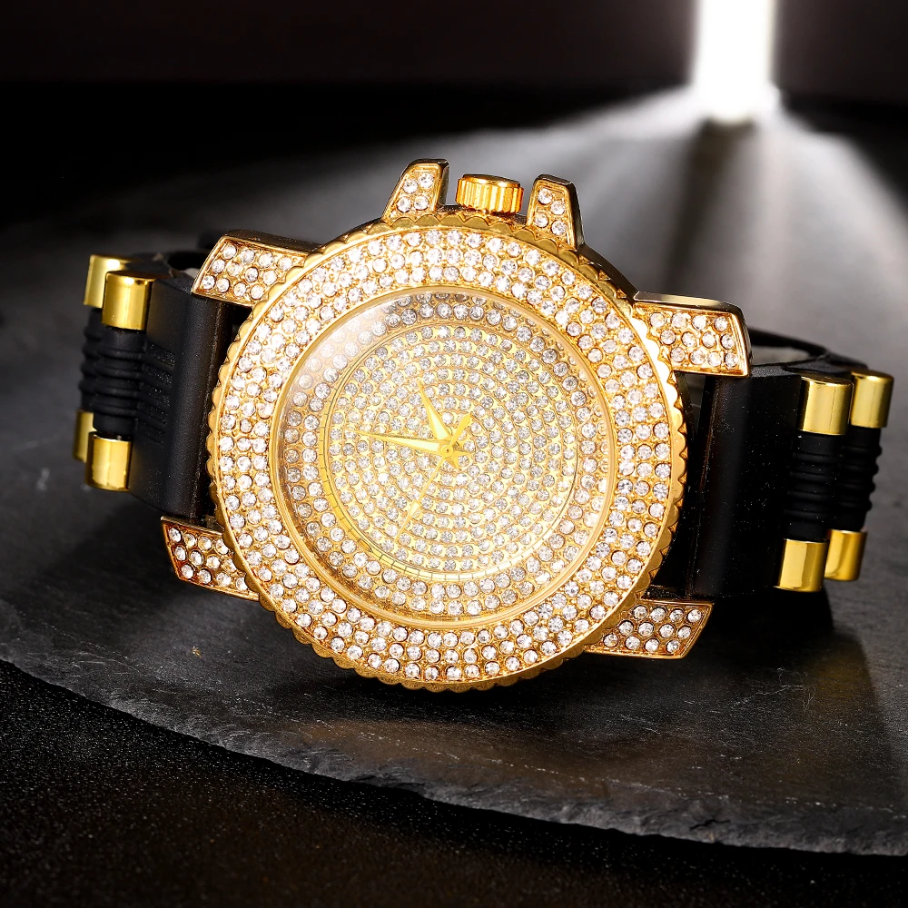 Stylish-Men-Real-Gold-Plating-Watch-Hip-Hop-Golden-Luxury-Diamond ...