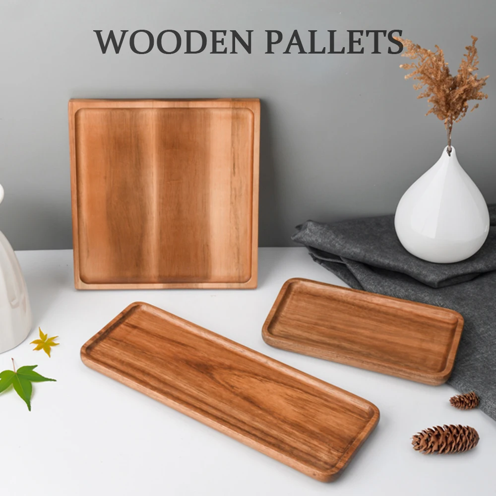 Brown Wooden Food Grade Japanese Tray Rectangular Home Tea Set Tea ...