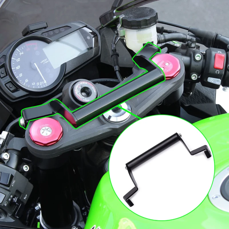 ระบบนำทาง GPS Handlebar Bracket ขยายสำหรับ KAWASAKI ZX6R ZX 6R NINJA ...
