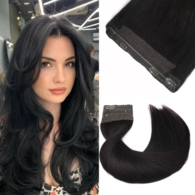 Fish Line Human Hair Extension Human Hair Extensions Invisible Hidden ...