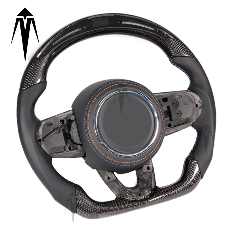 Carbon-Fiber-Steering-Wheel-With-Suede-Leather-Racing-Style-For-Cooper ...