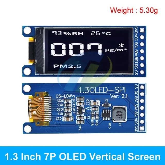 1.3インチoledディスプレイ64 × 128 LCDモジュールsh1107液晶1.3 "oled垂直スクリーンモジュール (arduino用)