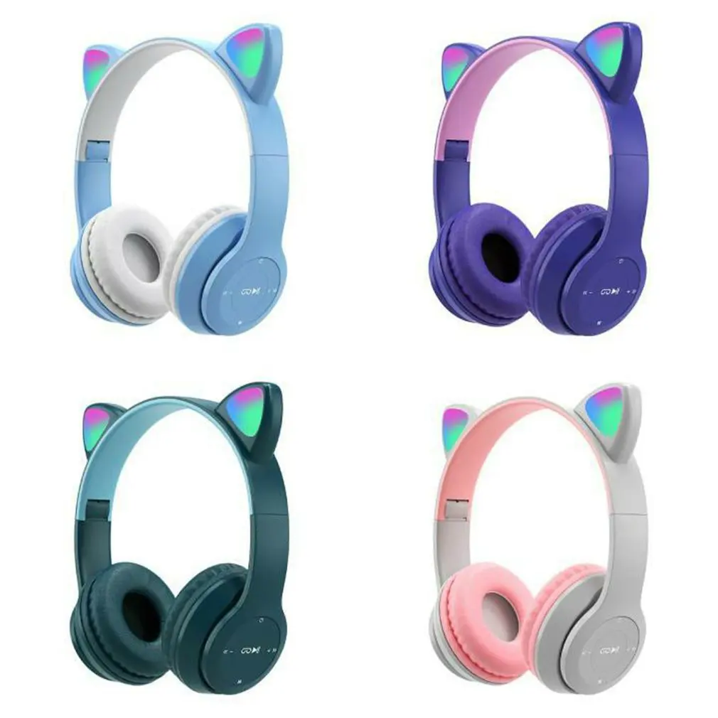 LED-piscando-bonito-gato-orelhas-auscultadores-fone-de-ouvido-sem-fio ...