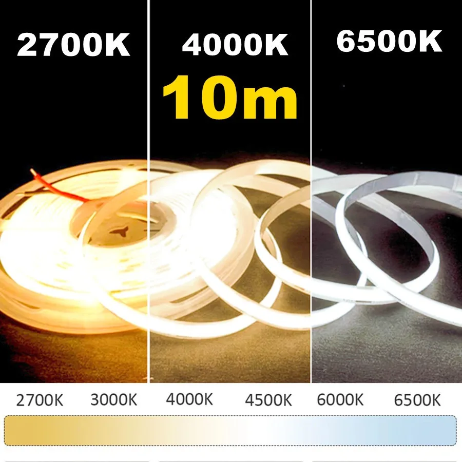 CCT-COB-LED-Strip-Lights-alta-densidade-fita-FOB-flex-vel-ilumina-o-mut ...