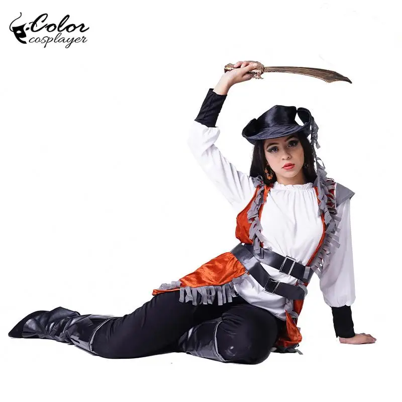 Color Cosplayer Pirate Suit Cosplay Costume Women Vintage Disguise ...