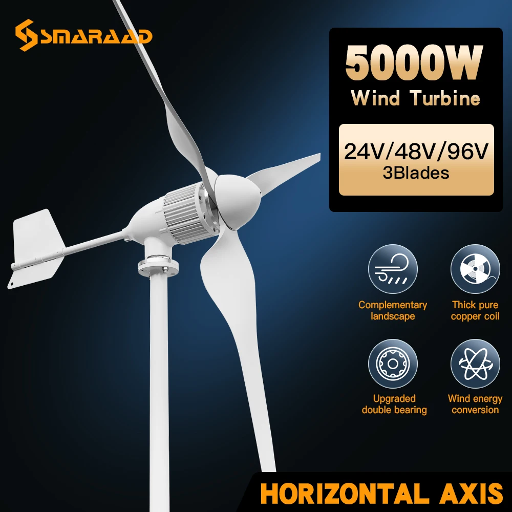 6KW-Horizontal-Wind-Turbine-Generator-Windmill-With-Free-MPPT-Charger ...