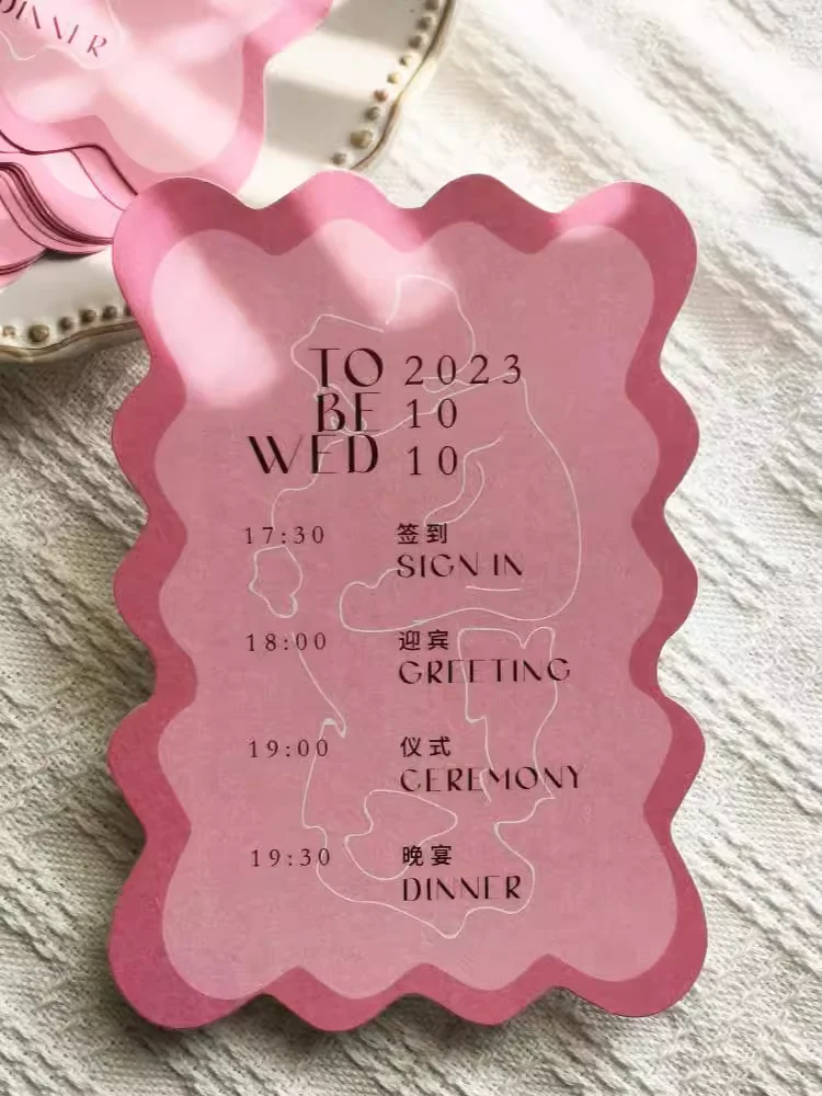 Pink-Wedding-Engagement-Menu-Plate-Card-Customization-Thank-You-Card ...