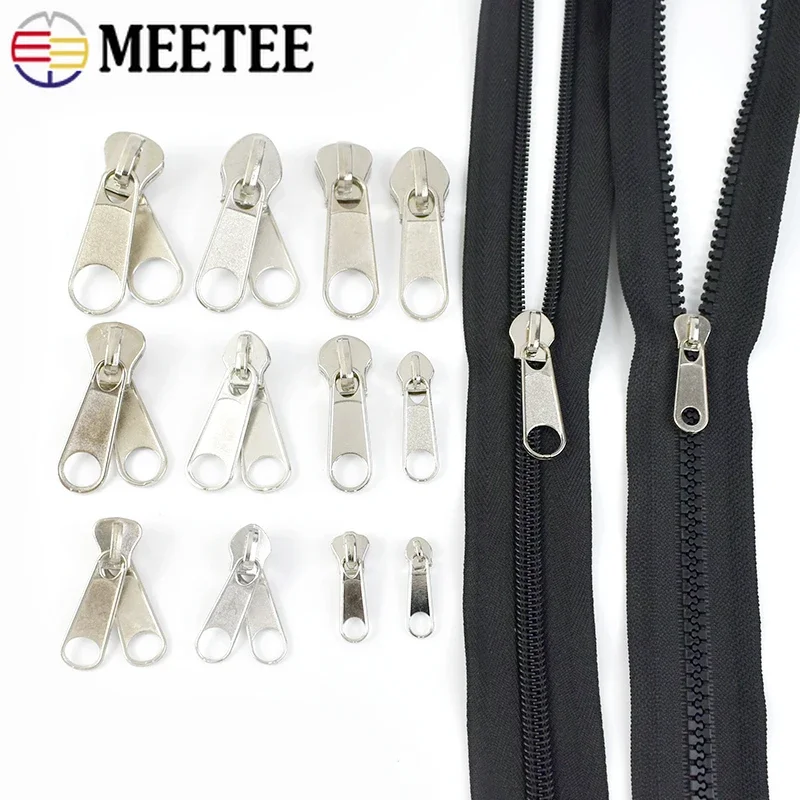 10Pcs-3-5-8-10-20-Zipper-Slider-for-Nylon-Resin-Zips-Single-Double-Side ...