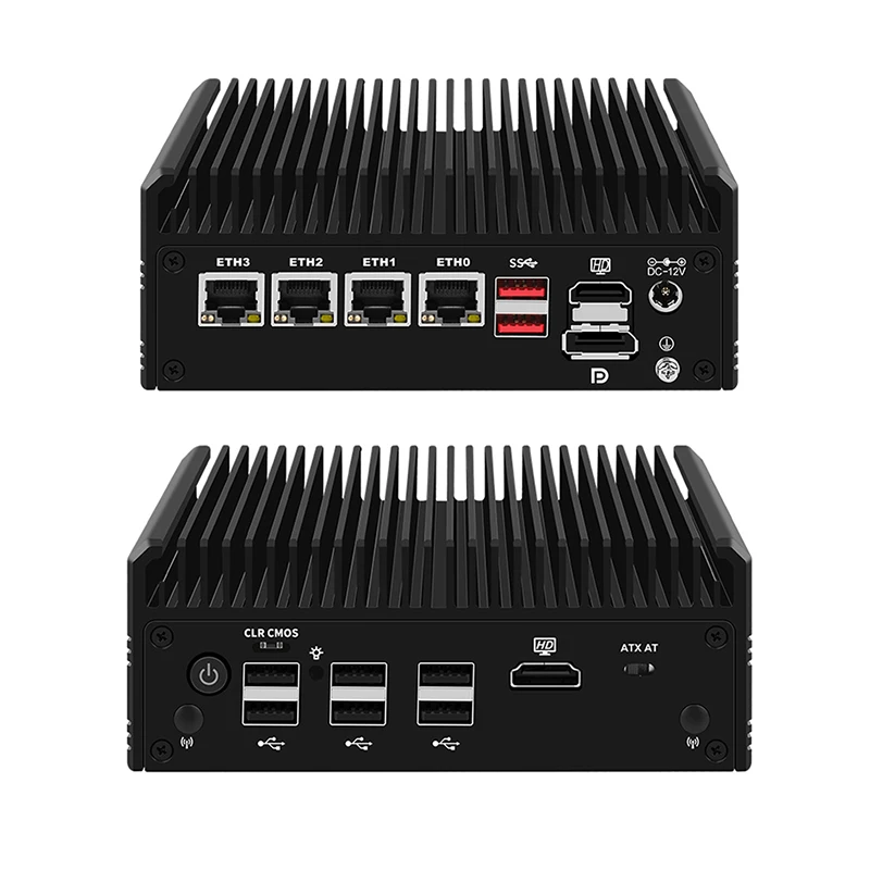 X4J I3 N305 N100 Firewall Router Solid 4*i226-V 2.5G Fanless Mini PC ...