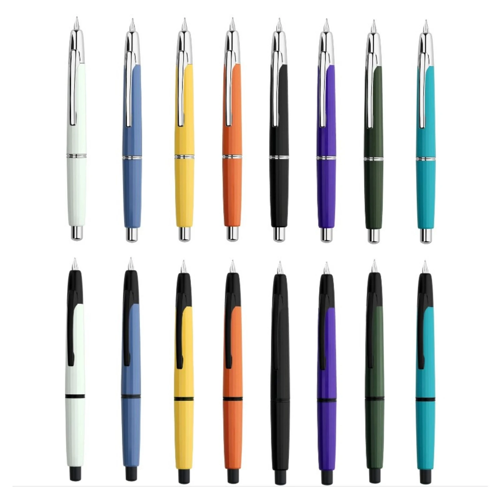 New Majohn A2 Press Fountain Pen Retractable Ef Nib 0.4mm Resin Ink Pen ...
