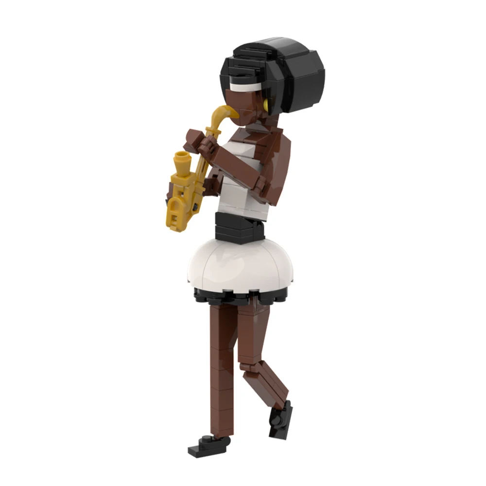 MOC-Jazz-Band-Trumpet-Saxophone-Player-Building-Block-Set-Compatible ...