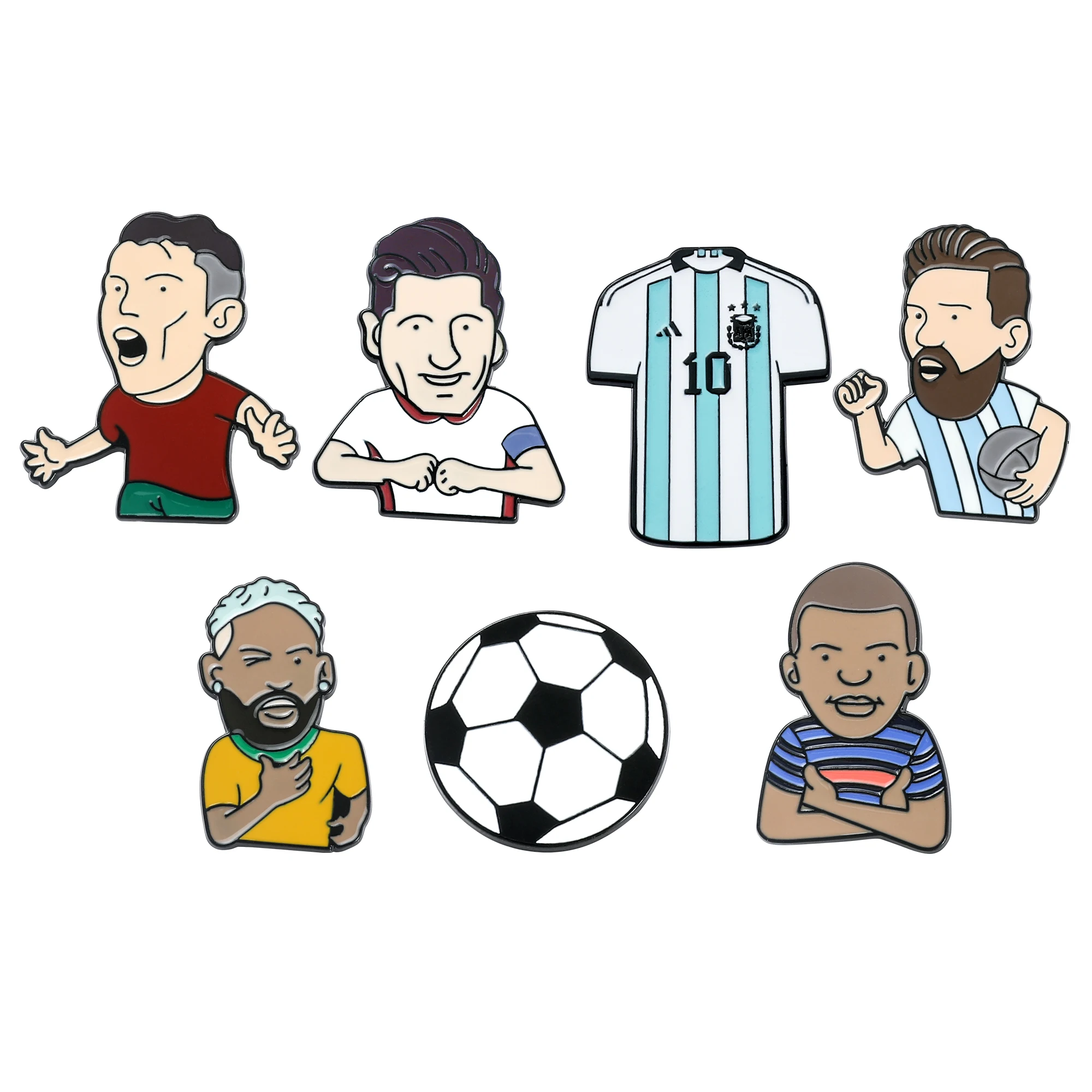 New Creative Football Enamel Pins Series Soccer Games Badge Brooch for ...
