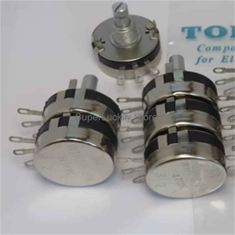 1pc-WTH118-2W-Duplex-Single-Turn-Potentiometer-6Pins-1K-2-2K-4-7K-10K ...