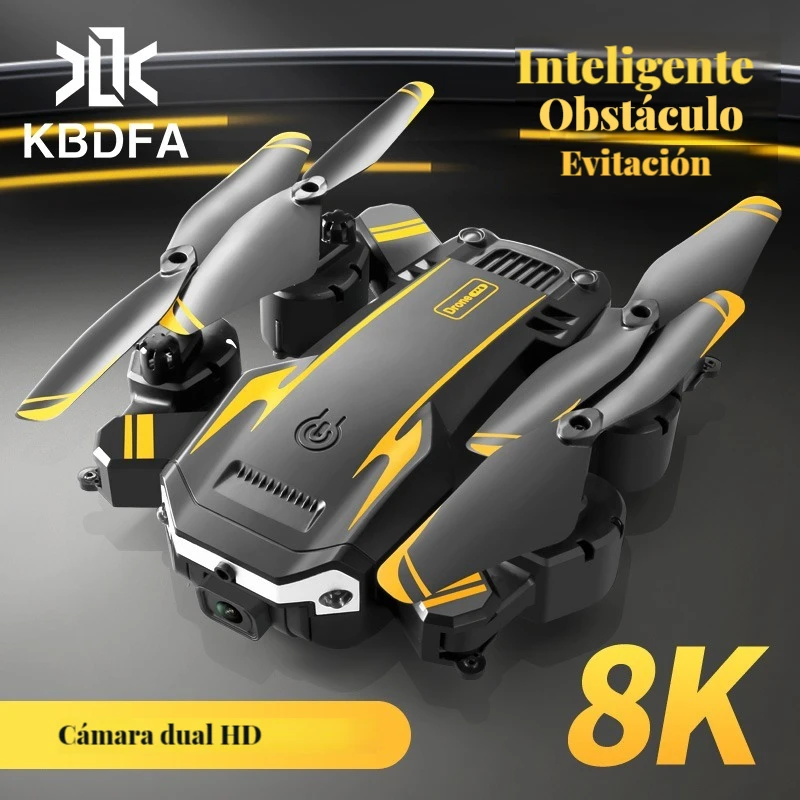 KBDFA-Dron con cámara HD 5G y 8K, cuadricóptero plegable profesional con GPS, cuatro caras ...