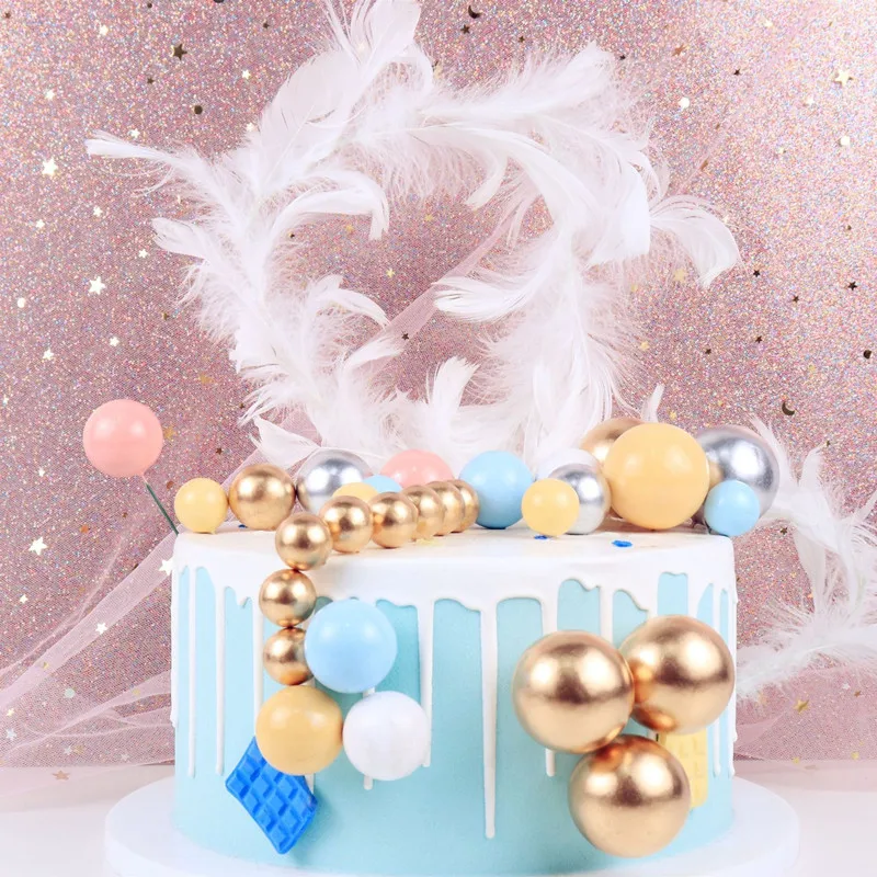 10PCS-Color-Ball-Cake-Plugin-DIY-Operation-Beads-Card-Insertion-Party ...