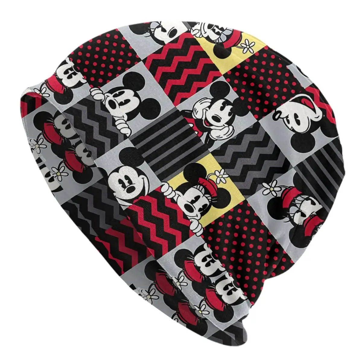 Custom-Mickey-Mouse-Cartoon-Collage-Bonnet-Hats-Street-Knit-Hat-For ...
