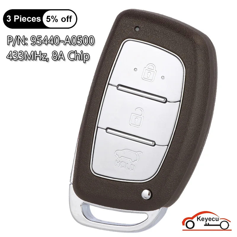 KEYECU-3-Buttons-433MHz-8A-Chip-for-Hyundai-Creta-2019-2020-2021-Auto ...