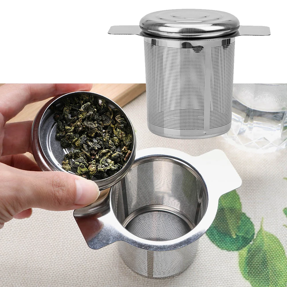 Tea-Infuser-Filter-With-Lid-304-Stainless-Steel-Double-Handles-Tea ...
