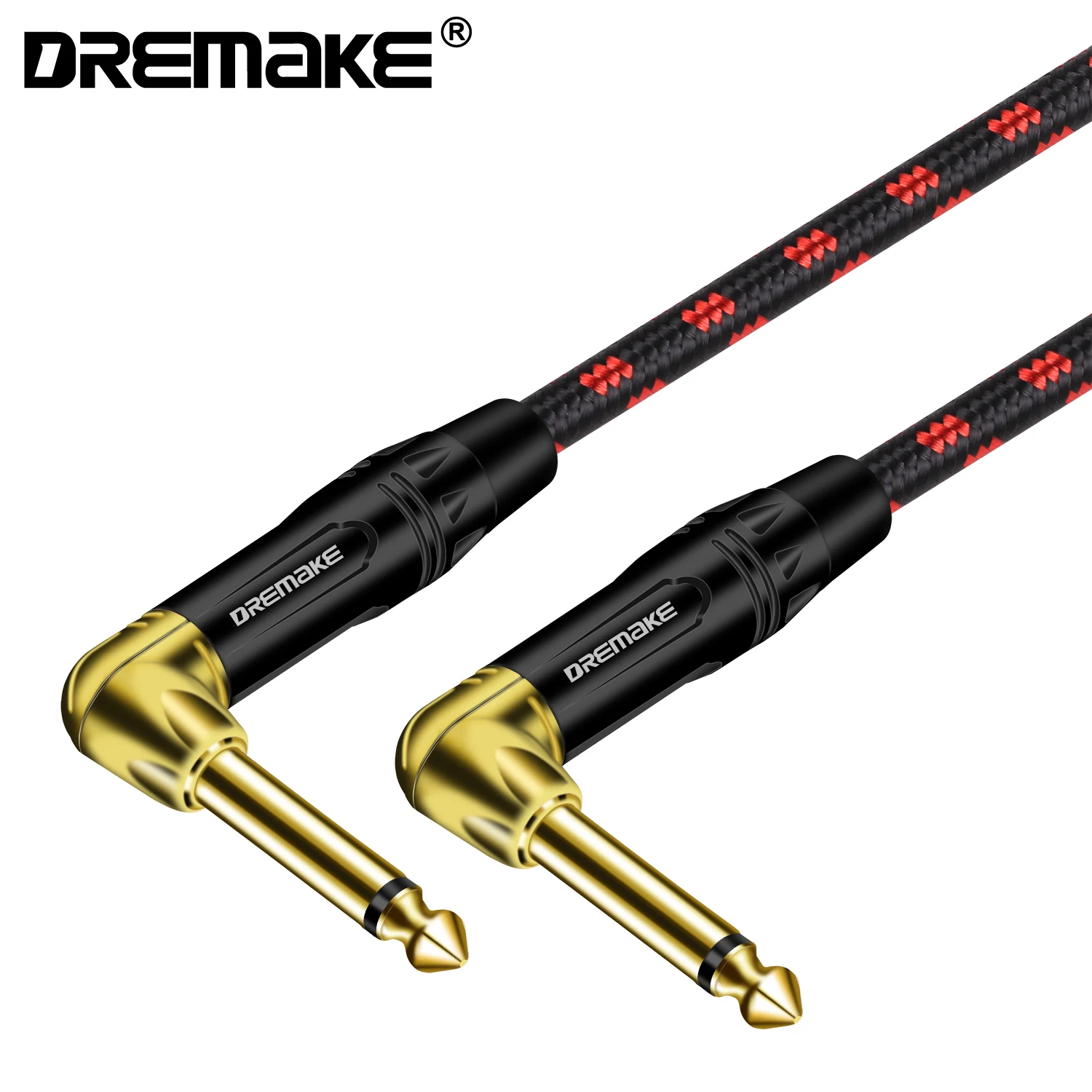 Instrument Right Angle Jack 6.35 Mm Mono Cable Gold Plated 1m 1.8m 3m ...