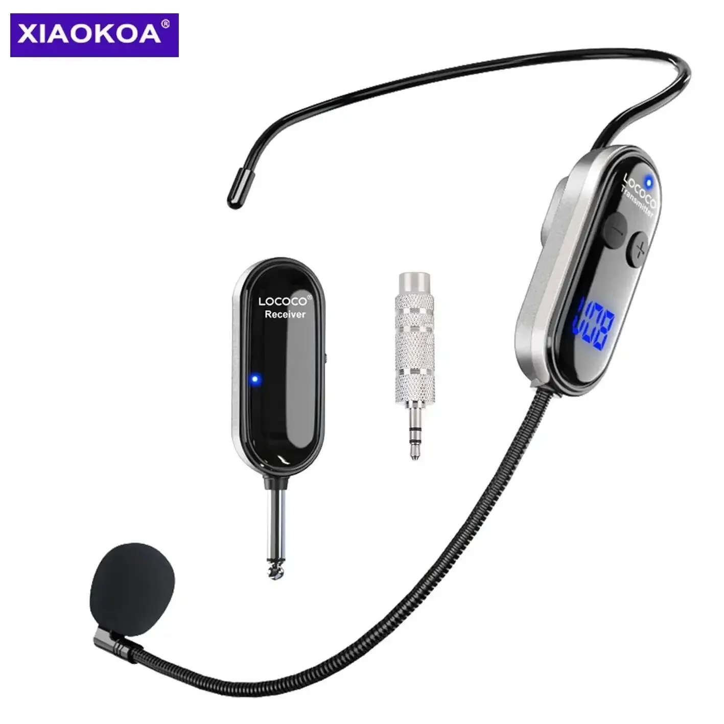 XIAOKOA Wireless Microphone Headset UHF Wireless Headset & Handheld 2 ...