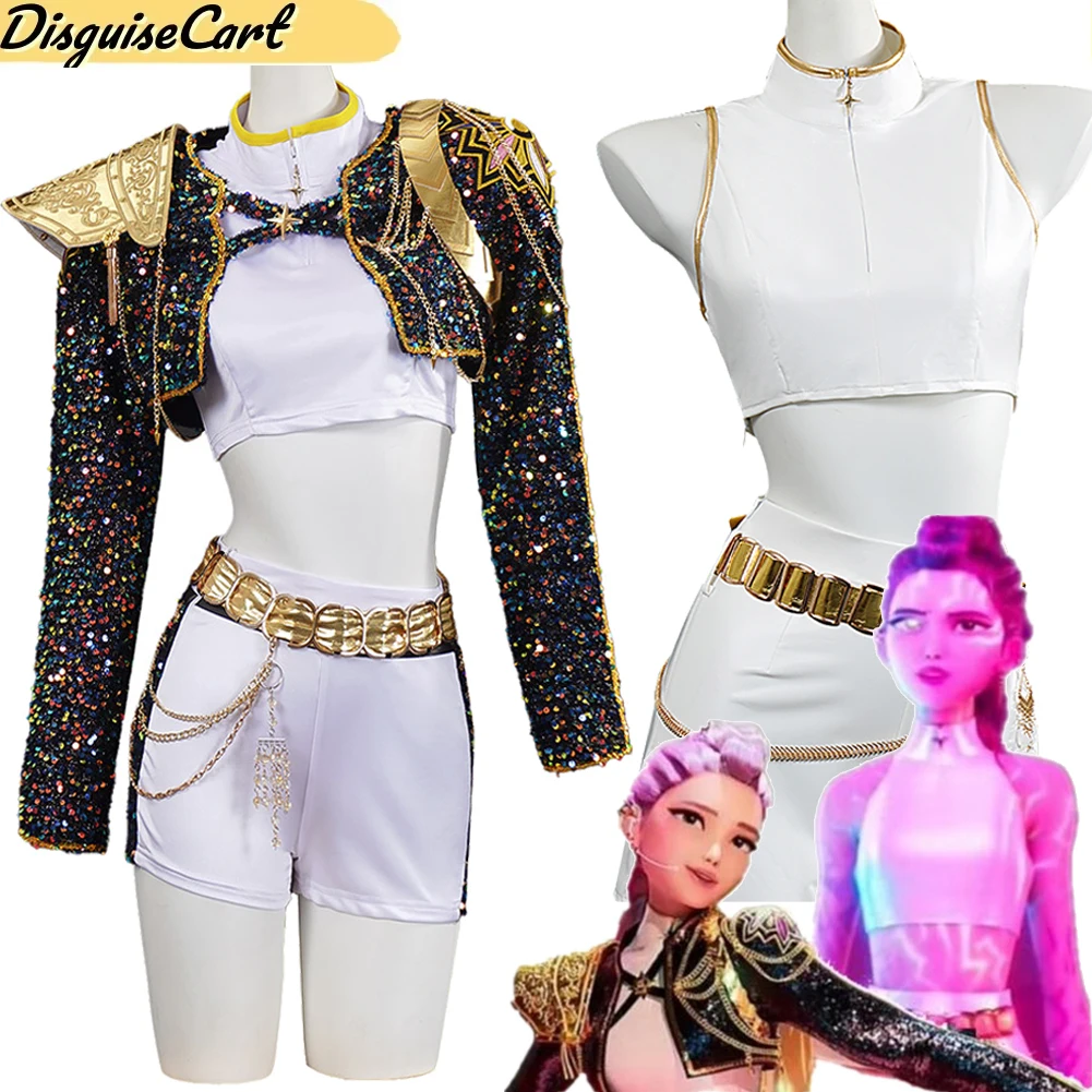 Rumi K Pop IN STOCK Hunters Superstar Rumi Cosplay Costume Wig Full Set ...