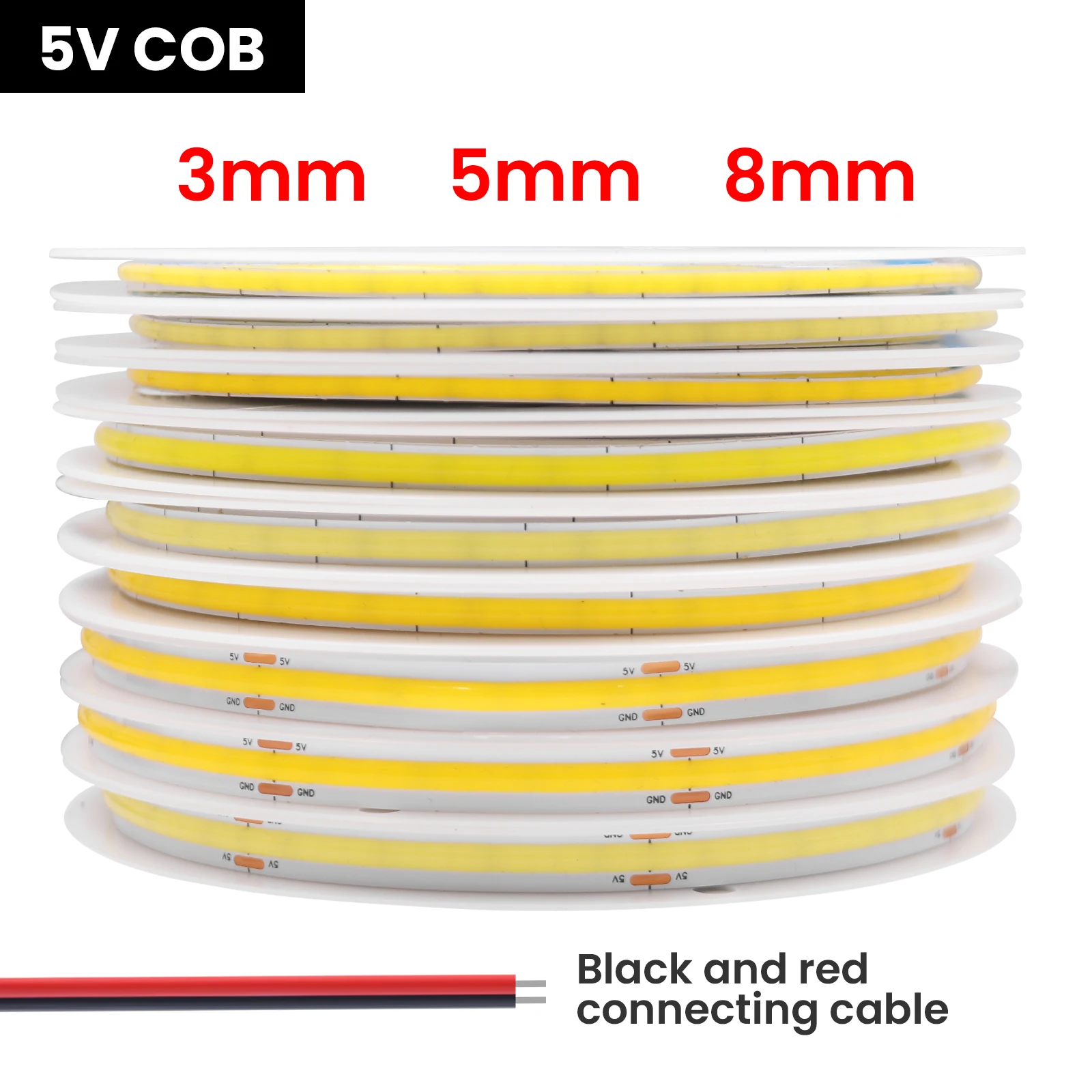 5V-Cob-Led-Strip-Licht-320Leds-M-Hoge-Dichtheid-Flexibele-Tape-3Mm-5Mm ...