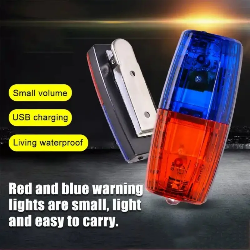 LED-Red-Blue-Caution-Emergency-Police-Light-Flashing-Shoulder-Lamp-USB ...