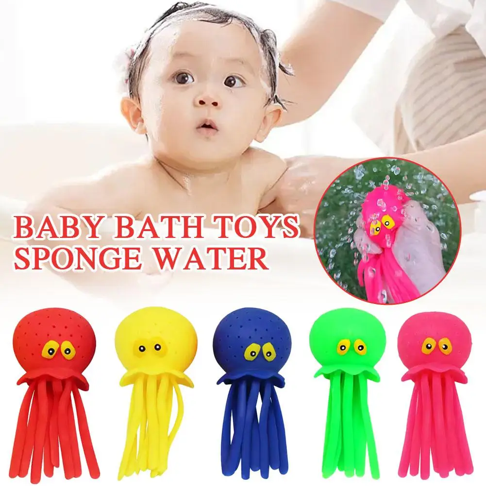 Water Play Octopus Creative Bathing Water Play Toy Water-absorbing ...