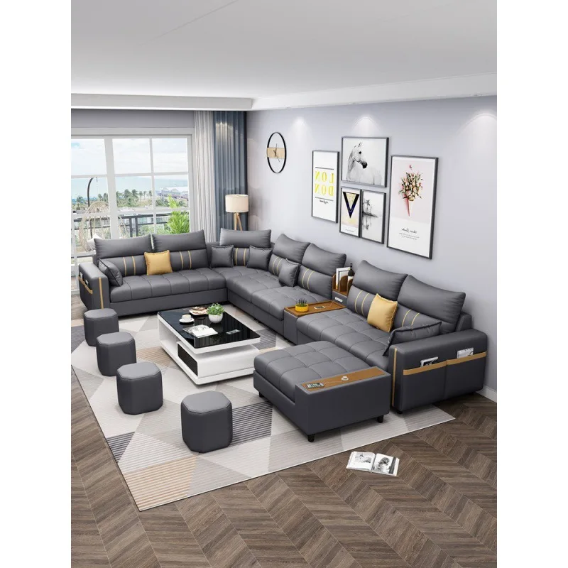 Sofá de tela para sala de estar, conjunto de muebles modernos y sencillos, combinación de ...