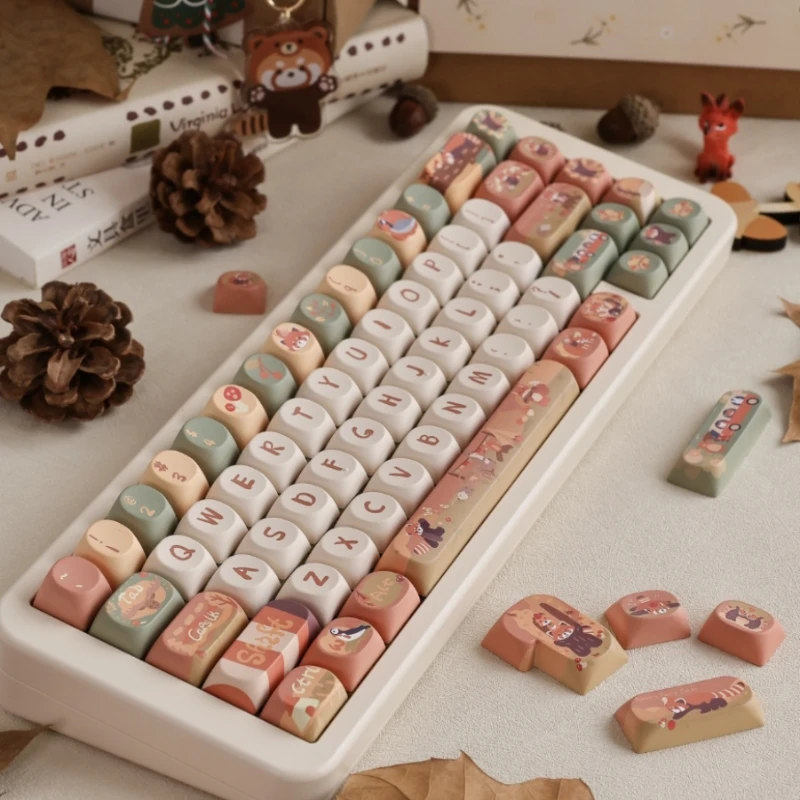 MiFuny-Forest-Cute-Raccoon-Mechanical-Keycaps-MAO-Height-with-Slope-5 ...