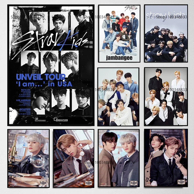 P-ster-est-tico-de-Stray-Kids-Kpop-Boys-Group-Series-lienzo-de-pintura ...