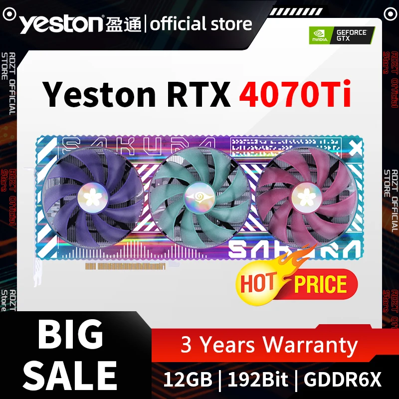 Yeston-rtx4070ti-12g-d6x-12gb-192bit-gddr6x-rtx-4070ti-placa-gr-fica ...